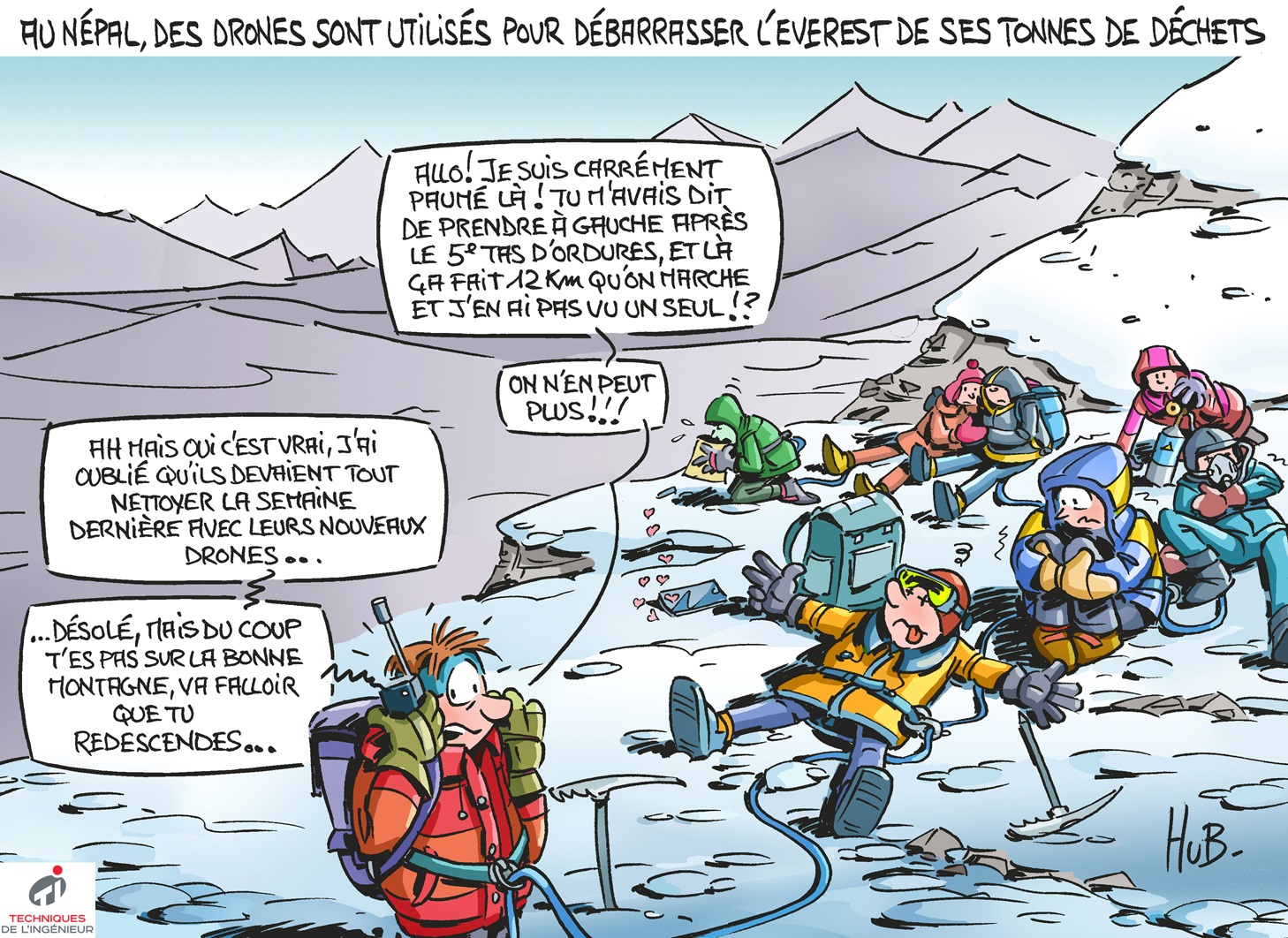 En image : au Népal, des drones sont utilisés pour débarrasser l’Everest de ses déchets ...